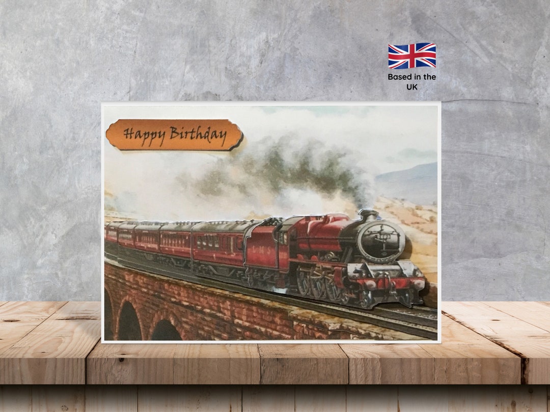 3d Layered Steam Train Cards | Father's Day Card | Birthday Cards for ...