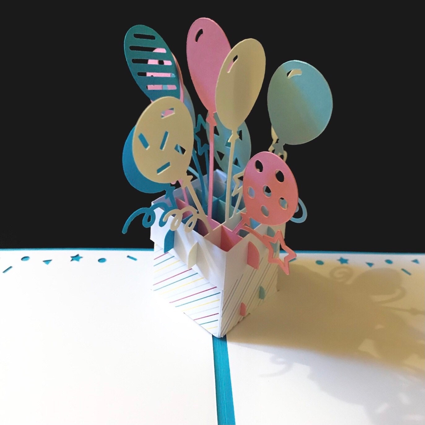 Pop up Birthday Balloon Card for All Occasions/ Personalised Balloon ...