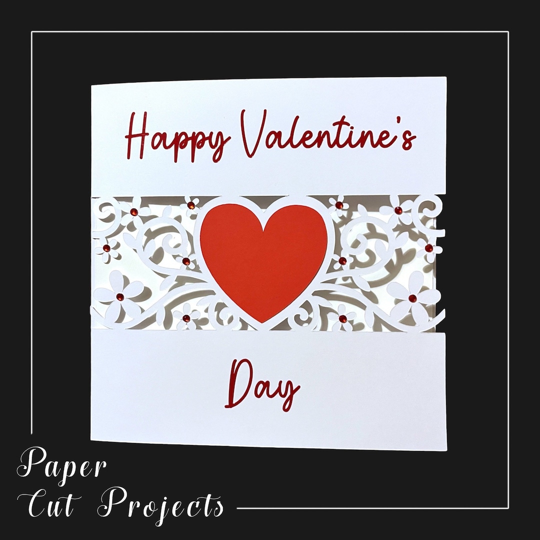 Floral Heart Valentine’s Card | Floral Anniversary Card | Love Heart ...