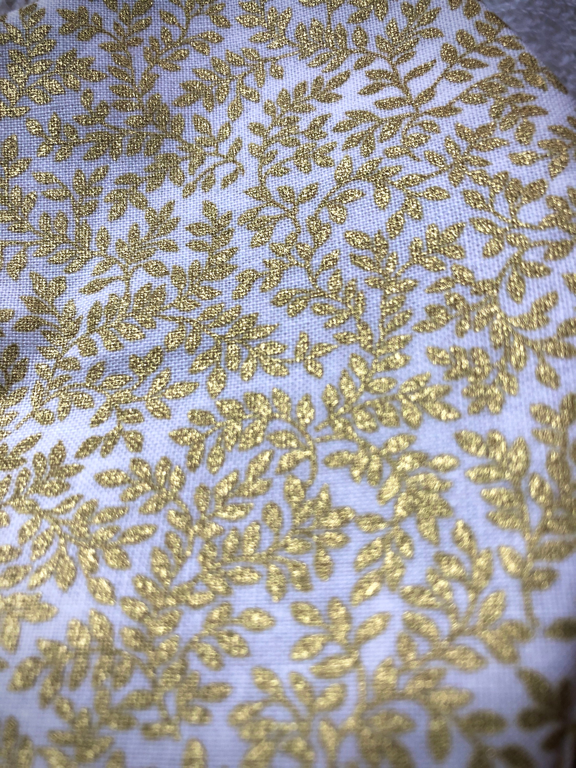 Vintage Gold Floral Mask Gold Leaf Gorgeous Metallic | Etsy