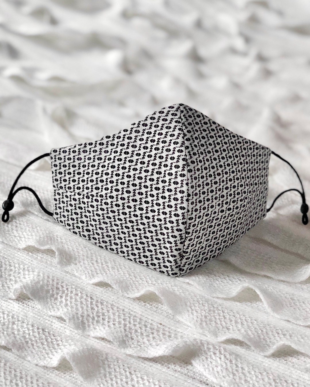 Unisex Mask, Classy Mask, Black + Cream Mask, Designer Worthy Cut, Soft ...