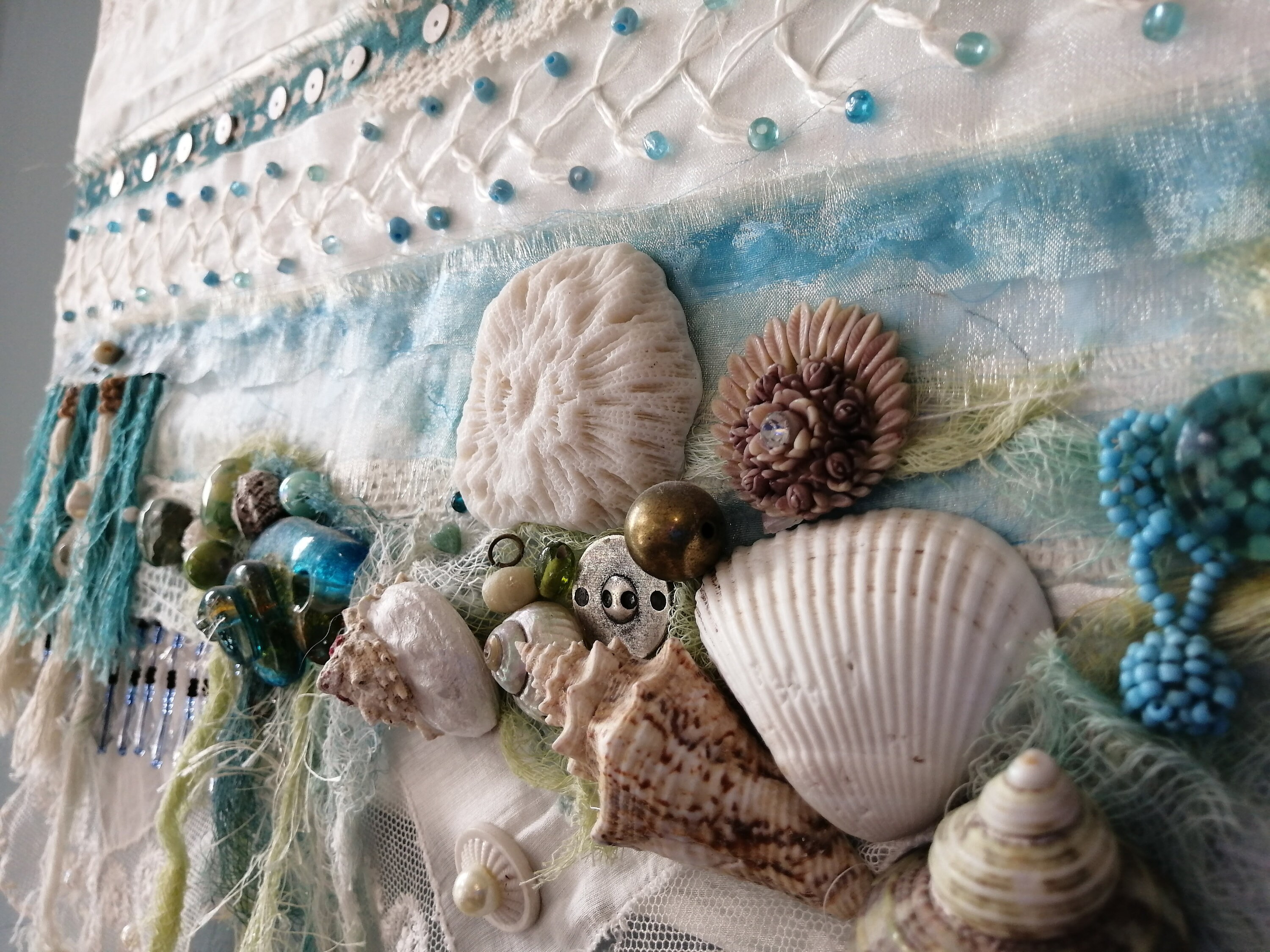 Come to the Waters-mixed Media, Fiber Art on Canvas - Etsy