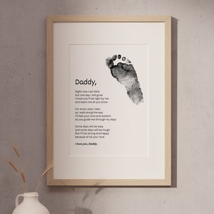 Fathers Day Footprint, Dad Poem, Meaningful Gift, Dad Gift From Kids ...