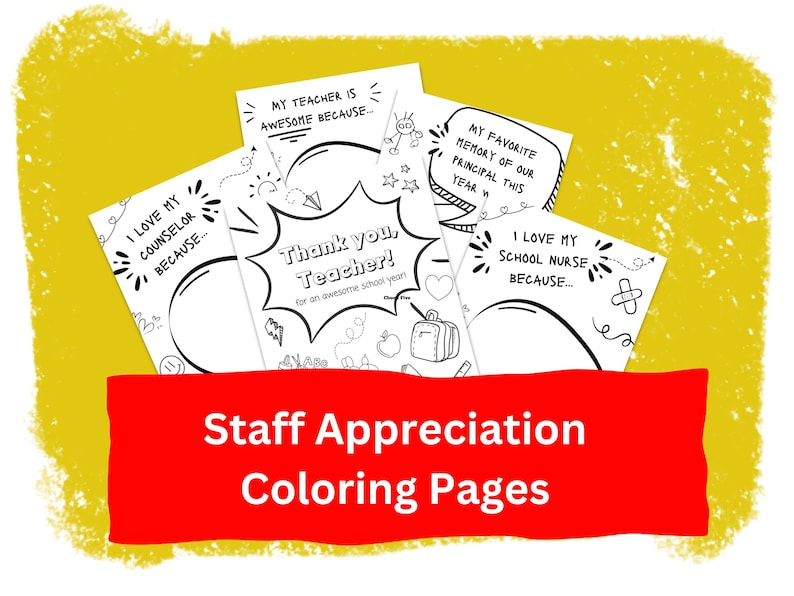 Thank You Teacher Coloring Page, Teacher Gift, Appreciation, Gift From ...