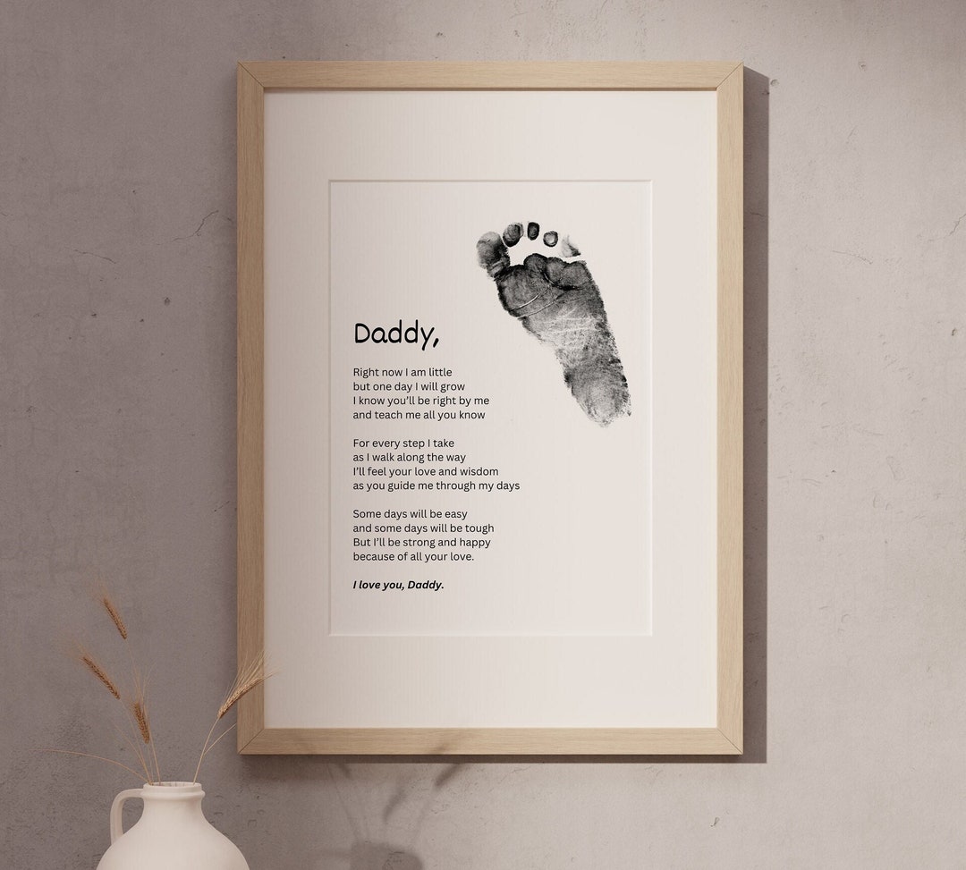 Fathers Day Footprint, Dad Poem, Meaningful Gift, Dad Gift From Kids ...