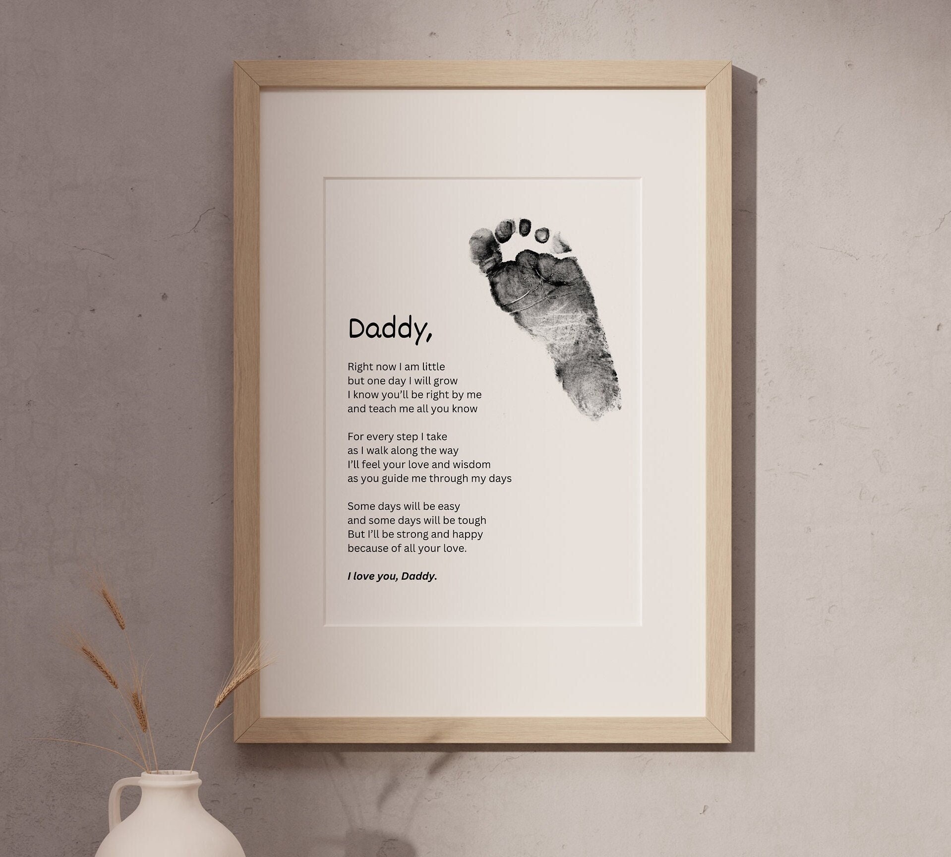 Fathers Day Footprint, Dad Poem, Meaningful Gift, Dad Gift From Kids ...