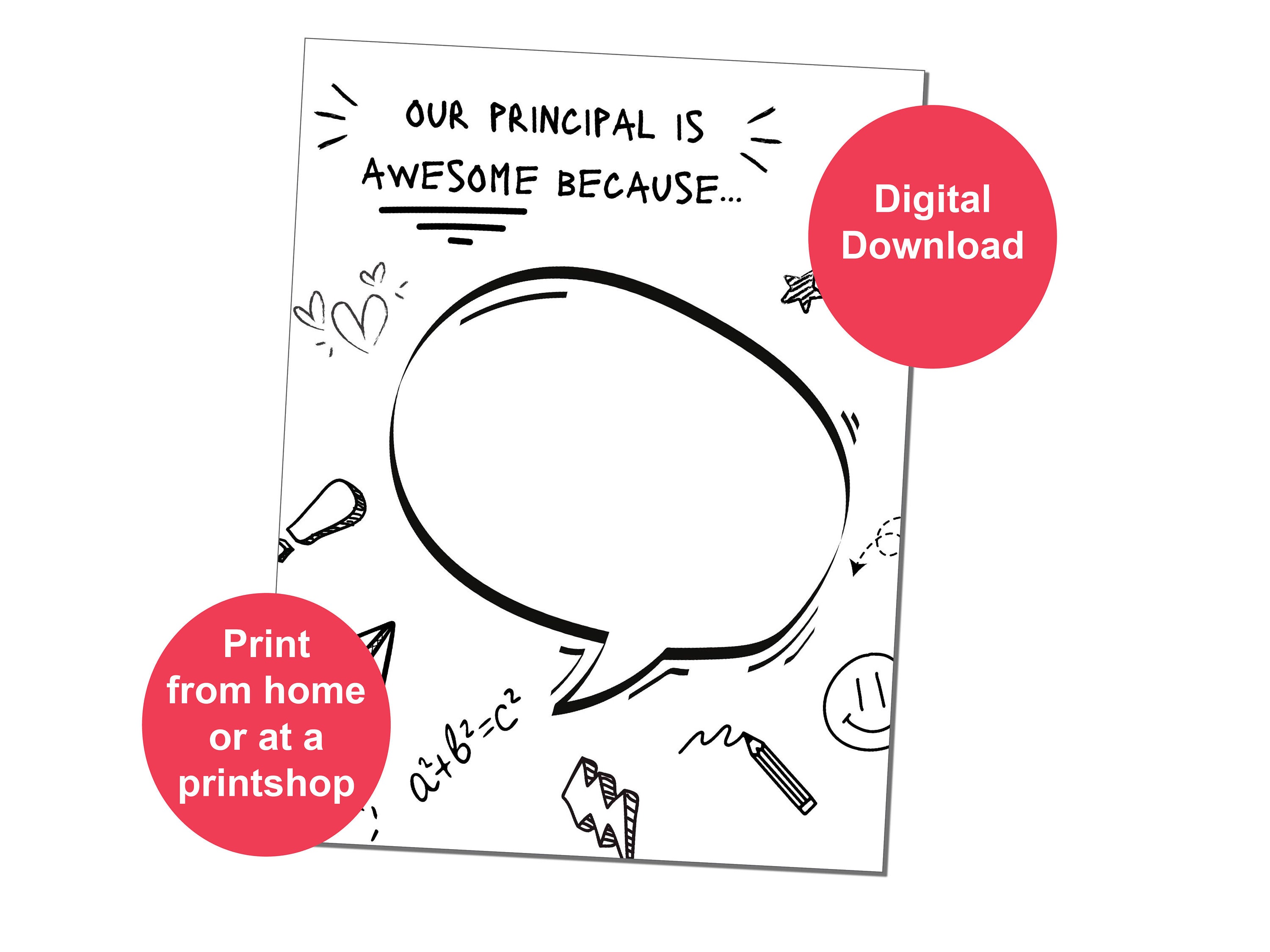 Thank You Teacher Coloring Page, Teacher Gift, Appreciation, Gift From ...