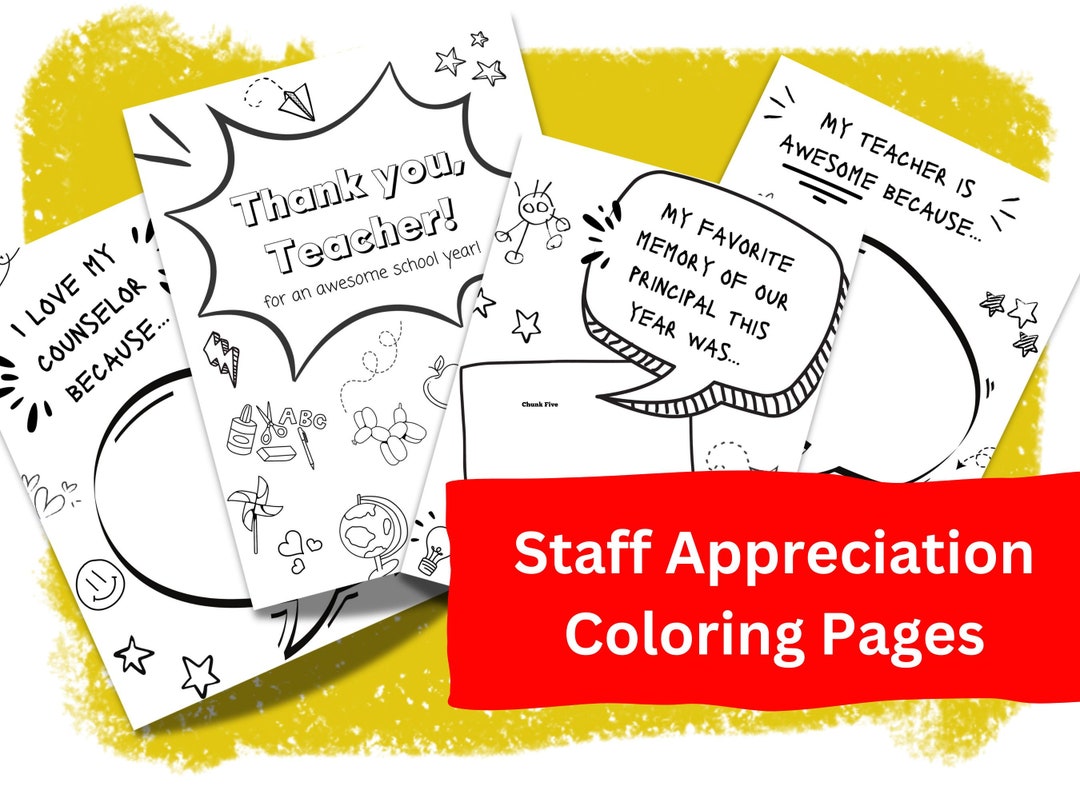 Thank You Teacher Coloring Page, Teacher Gift, Teacher Appreciation ...