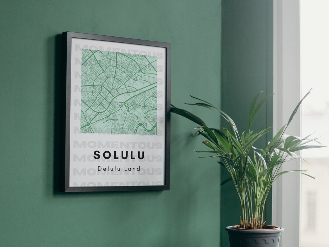A "delulu City" Digital Print Download | City Map Art | Minimal ...