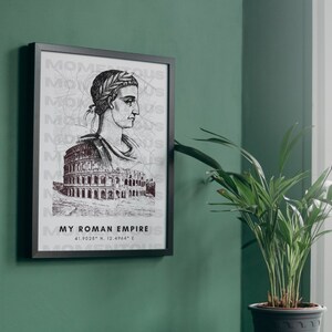 A "roman Empire" Digital Print Download | Roman Empire Map Art ...