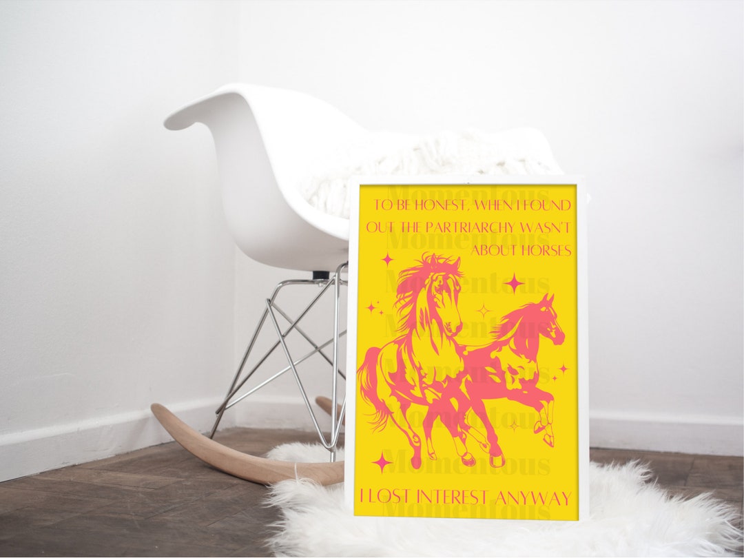 Barbie patriarchy and Horses Digital Print Download YELLOW Digital ...