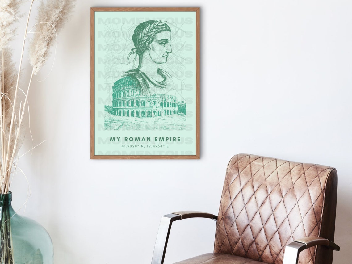 A "roman Empire" Digital Print Download | Roman Empire Map Art ...