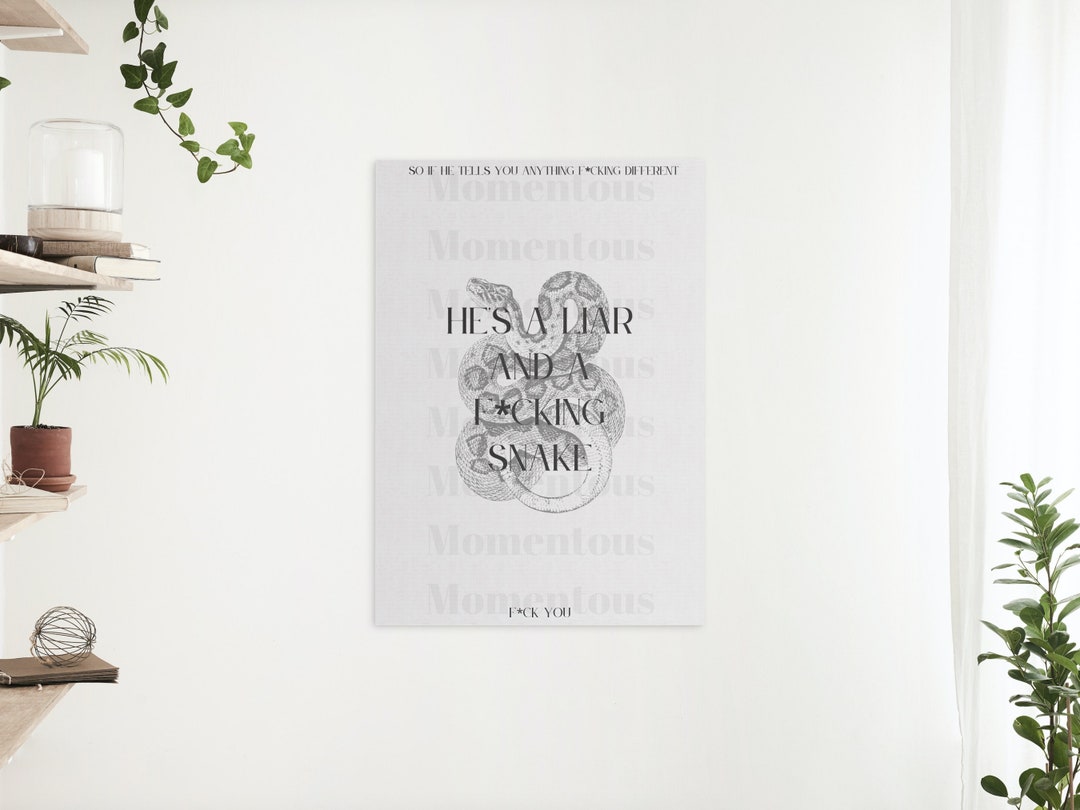A Tv Show liar and Snake Digital Print Download GRAY Digital Download ...