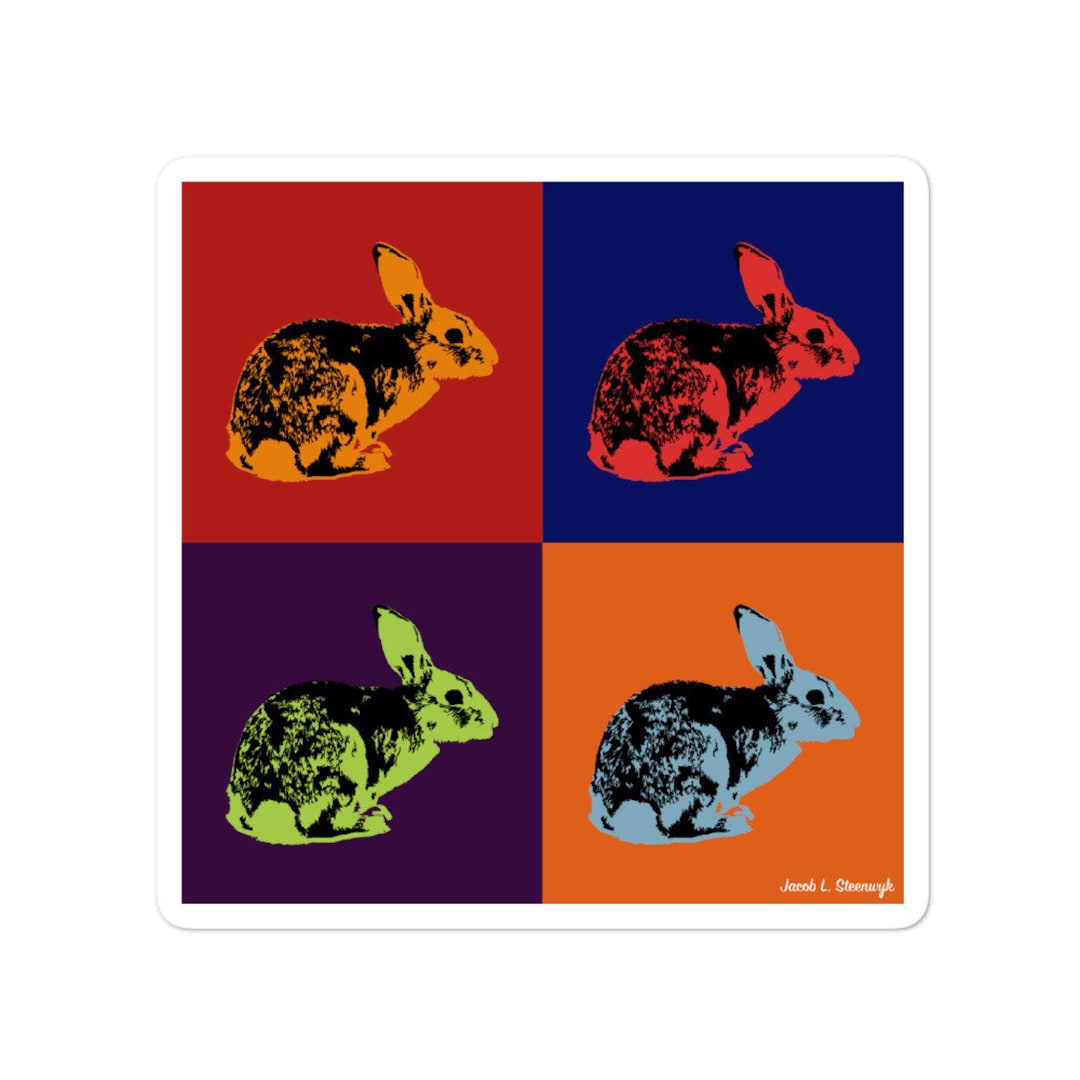 Rabbit Vinyl Sticker - Etsy