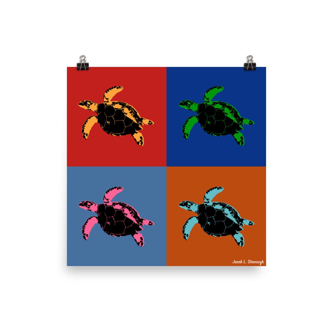 Hawksbill Turtle Poster - Etsy