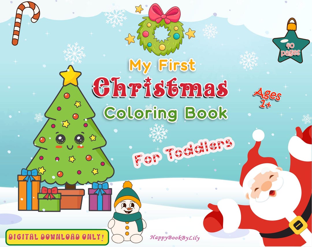 My First Christmas Coloring Book / for Toddlers /ages 1+ / Instant ...