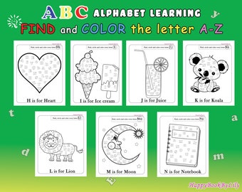 Printable Alphabet Coloring Pages - Etsy