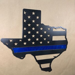 Texas USA Flag Back the Blue Metal Sign - Etsy