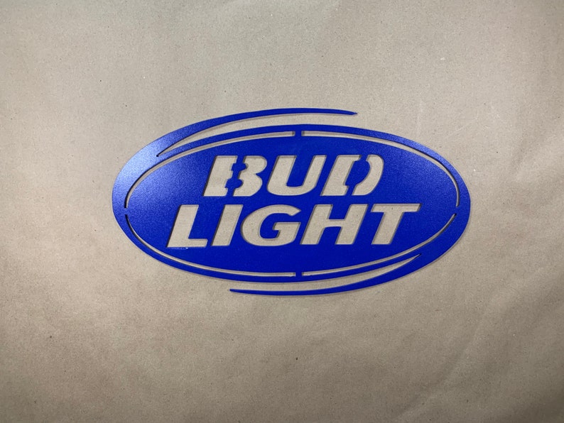 Bud Lite Beer Blue Metal Sign - Etsy