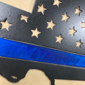 Texas USA Flag Back the Blue Metal Sign - Etsy