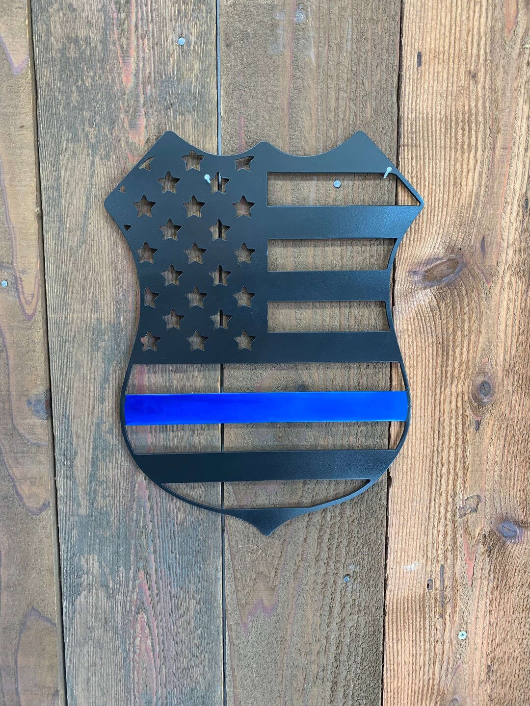 Back the Blue Police Badge Metal Sign - Etsy