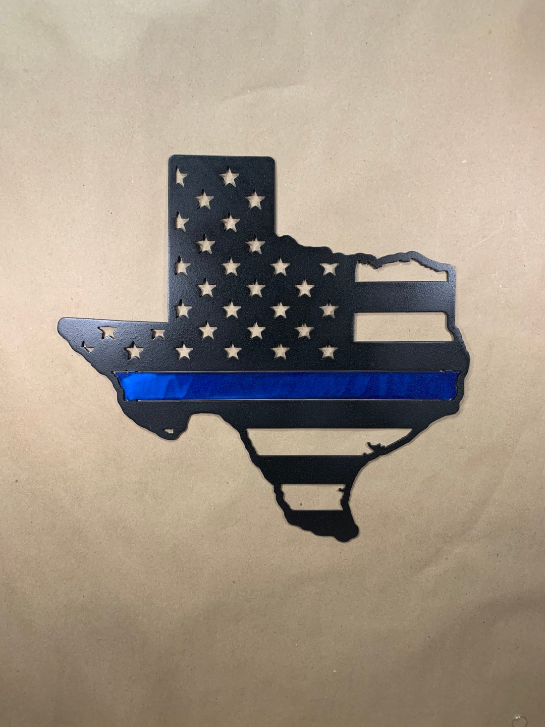 Texas USA Flag Back the Blue Metal Sign - Etsy