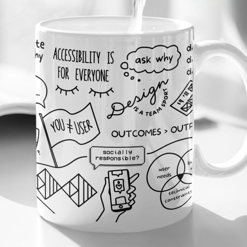 UX UI Designer Doodle Gift Mug Product User Experience | Etsy