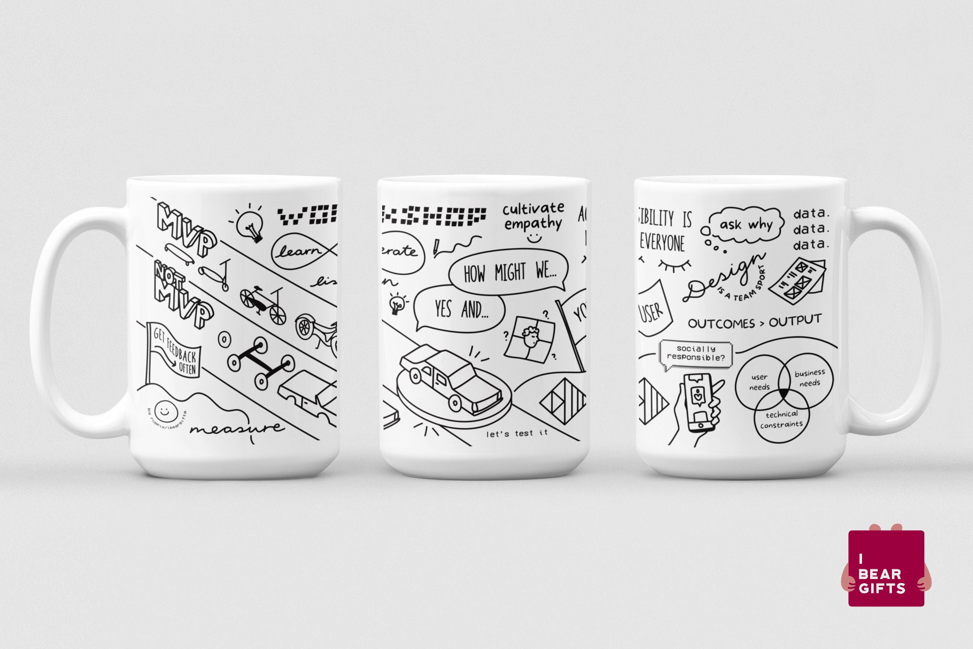 UX UI Designer Doodle Gift Mug | Product User Experience Manager ...