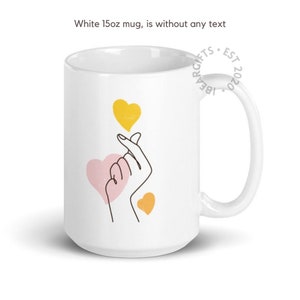 Korean Finger Heart Saranghae Mug Valentines Day | Kdrama, I Love You Mom Dad Mug, Eomma, Appa ...
