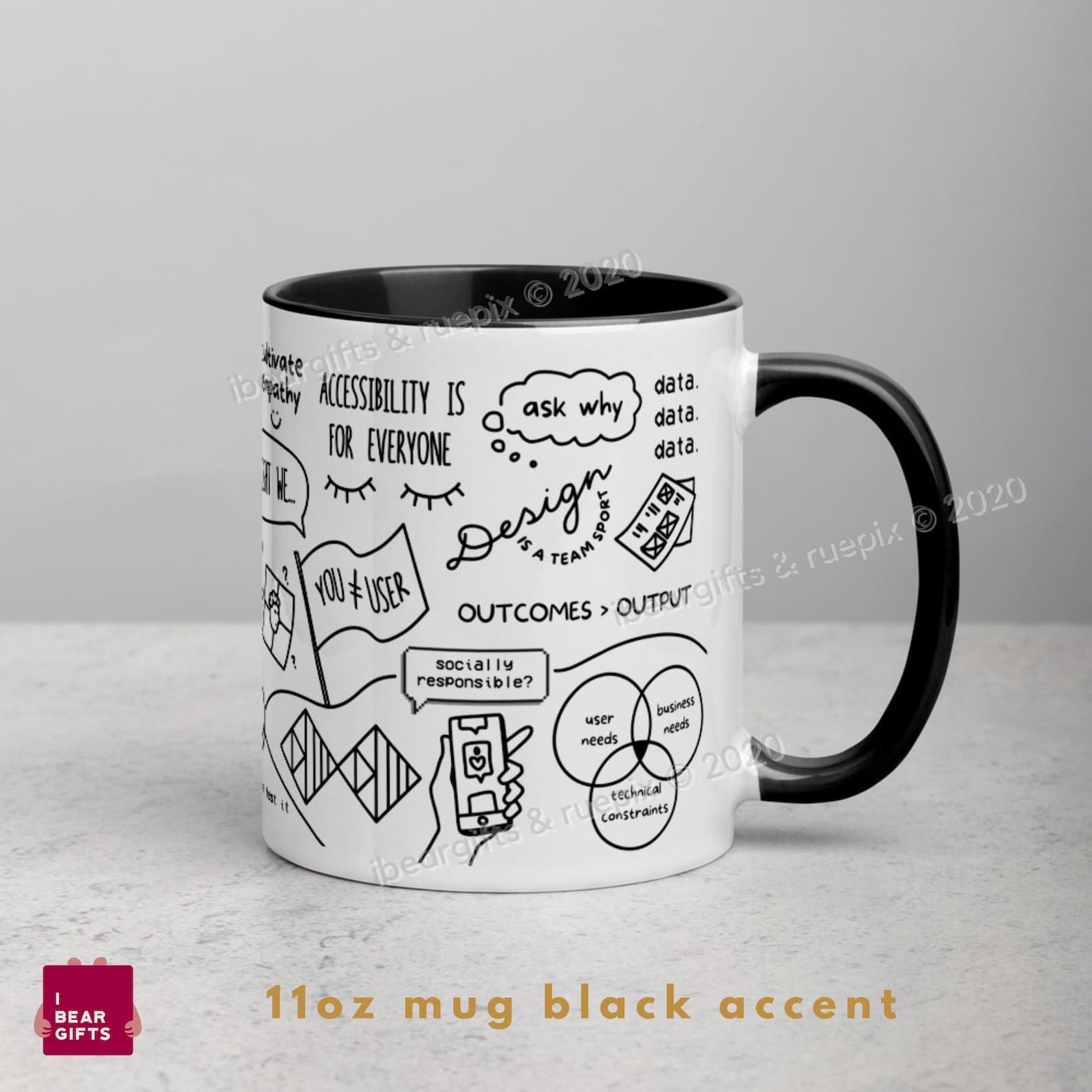 UX UI Designer Doodle Gift Mug | Product User Experience Manager ...