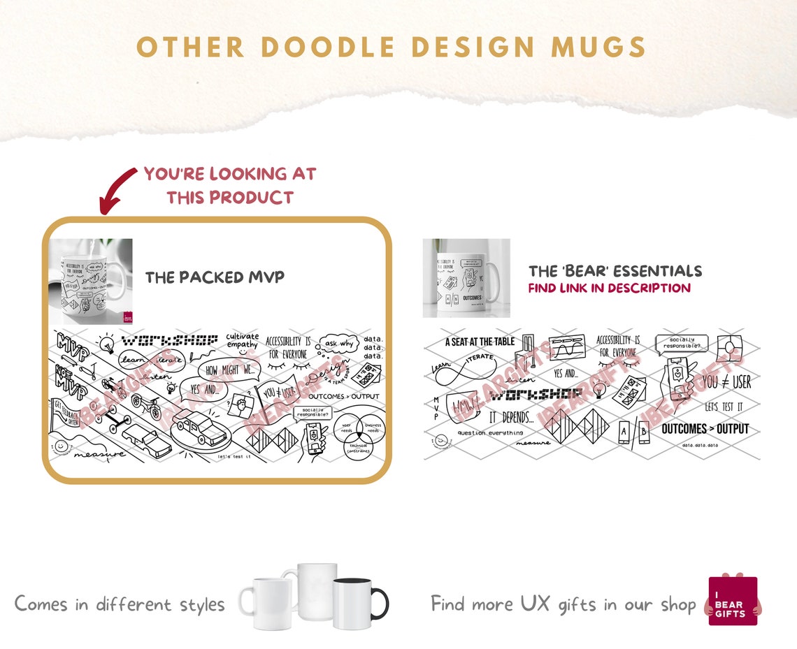 UX UI Designer Doodle Gift Mug Product User Experience | Etsy