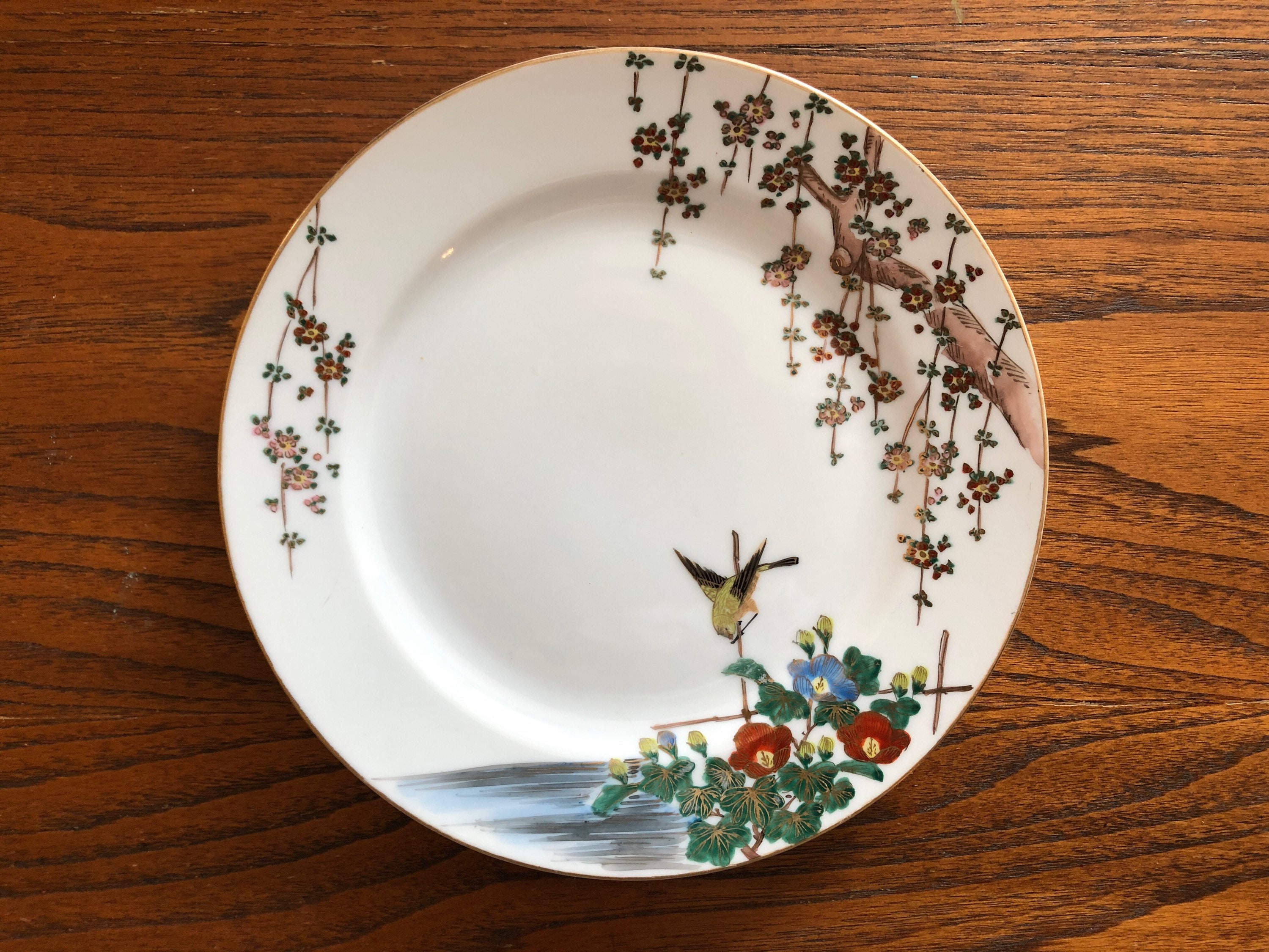 Japanese Kutani Porcelain Antique Hand Painted and Signed Plates- Set ...