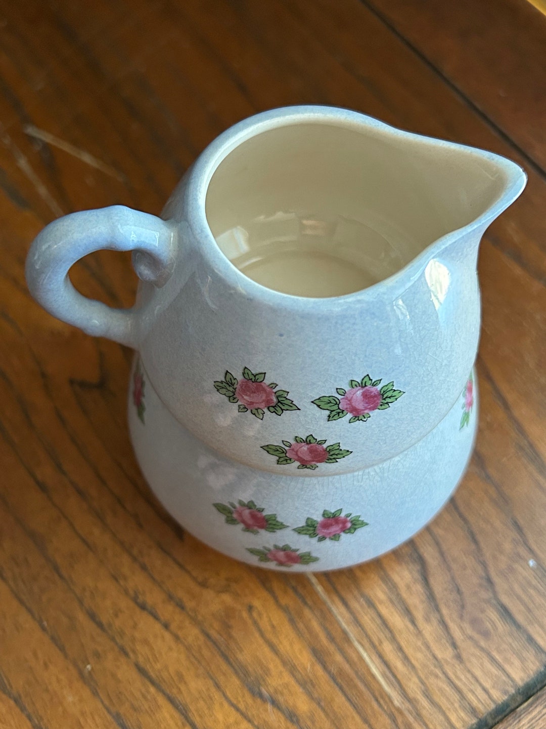 Vintage Sandland Ware Stackable 1940s Porcelain Sugar Bowl and Creamer ...