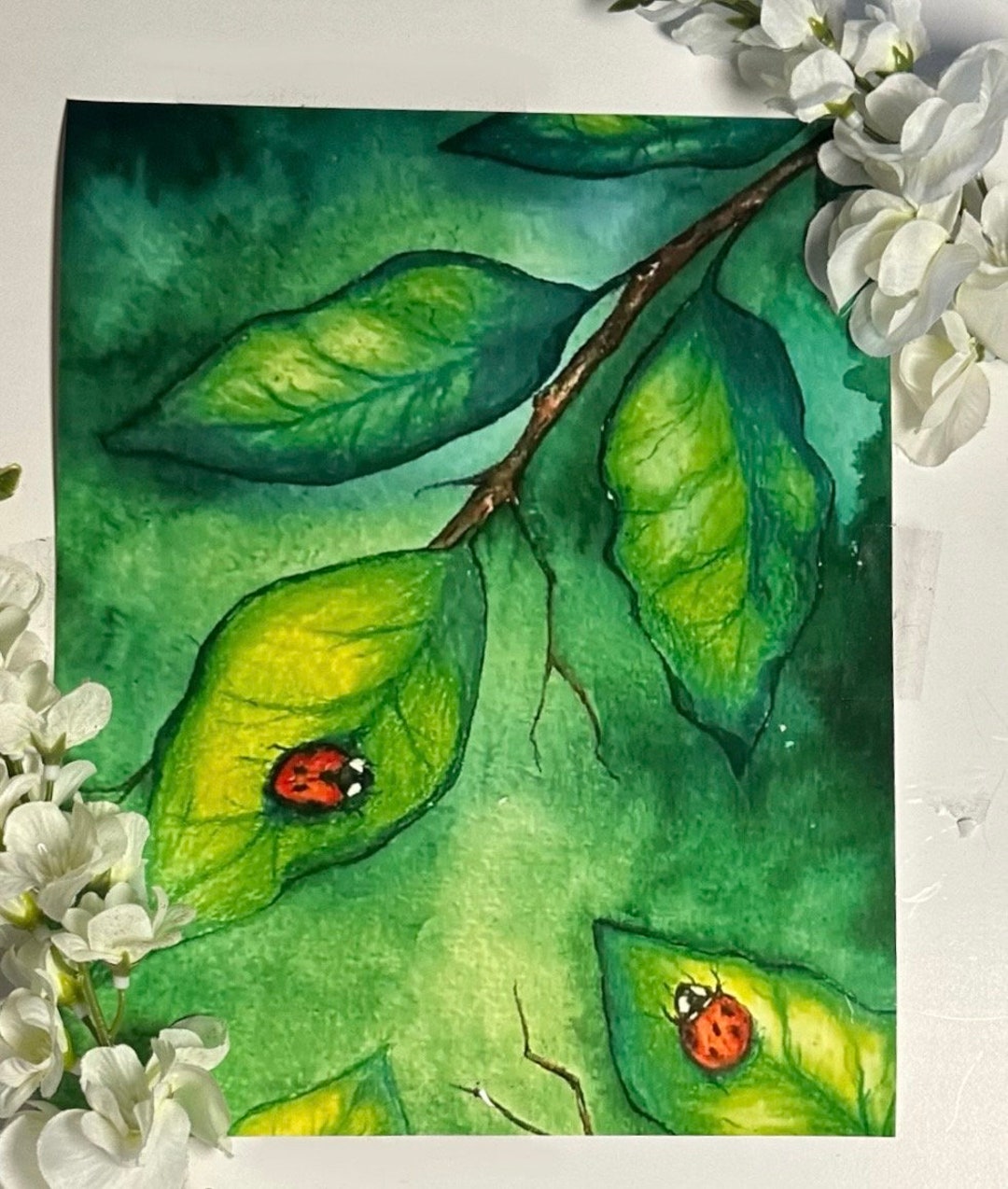 Ladybug Wall Decor, Spring Decor- Hand Made Watercolor Artwork- Perfect ...