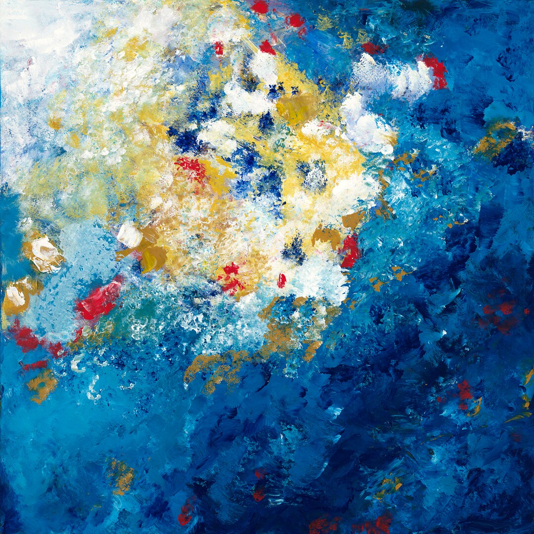 Azure // Gliclee Print / Colorful Art Print / Blue Art Print / Blue and ...