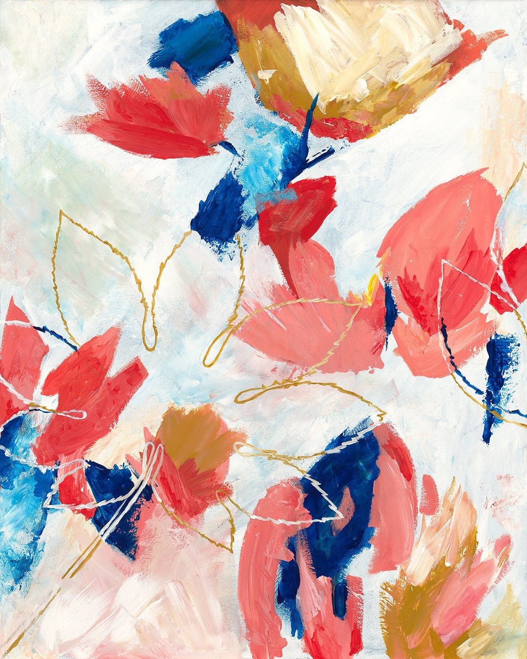 Gliclee Print / Colorful Art Print / Floral Art Print / Abstract Floral ...