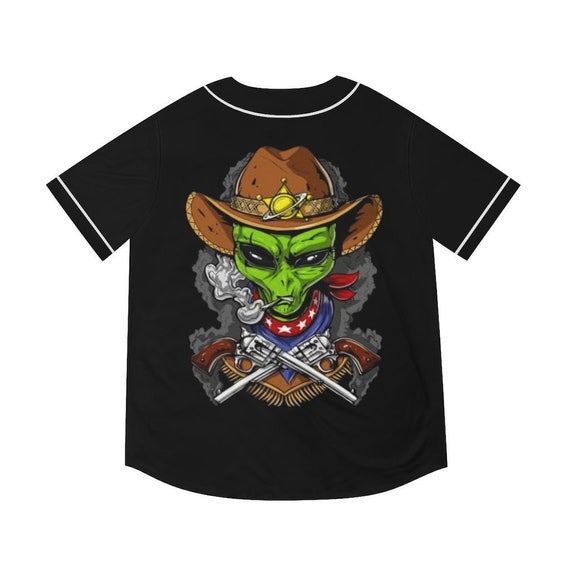 Alien Western Raver Edm Dance Party Men's Baseball Jersey | Etsy