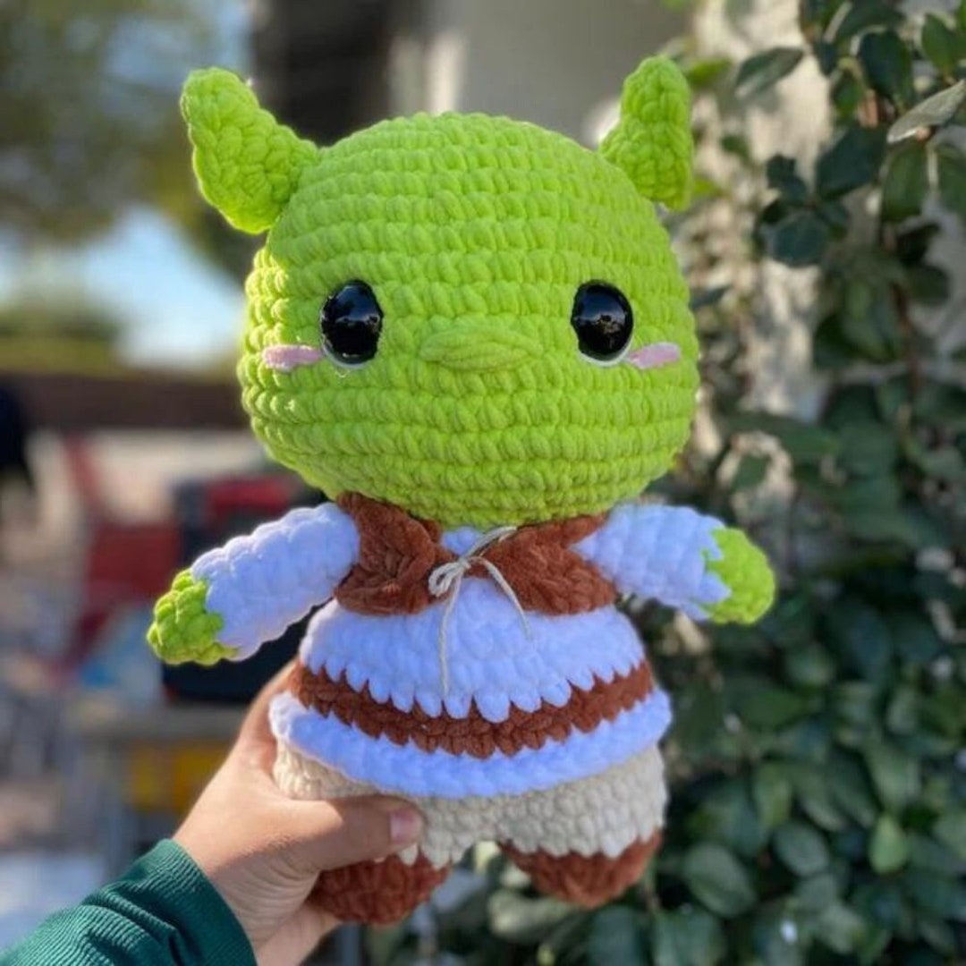 Shrek Crochet Pattern, Jumbo Ogre Crochet Pattern, Amigurumi Tutorial ...