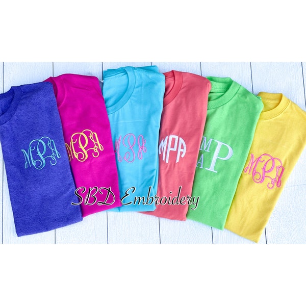 Monogram Tshirt - Etsy