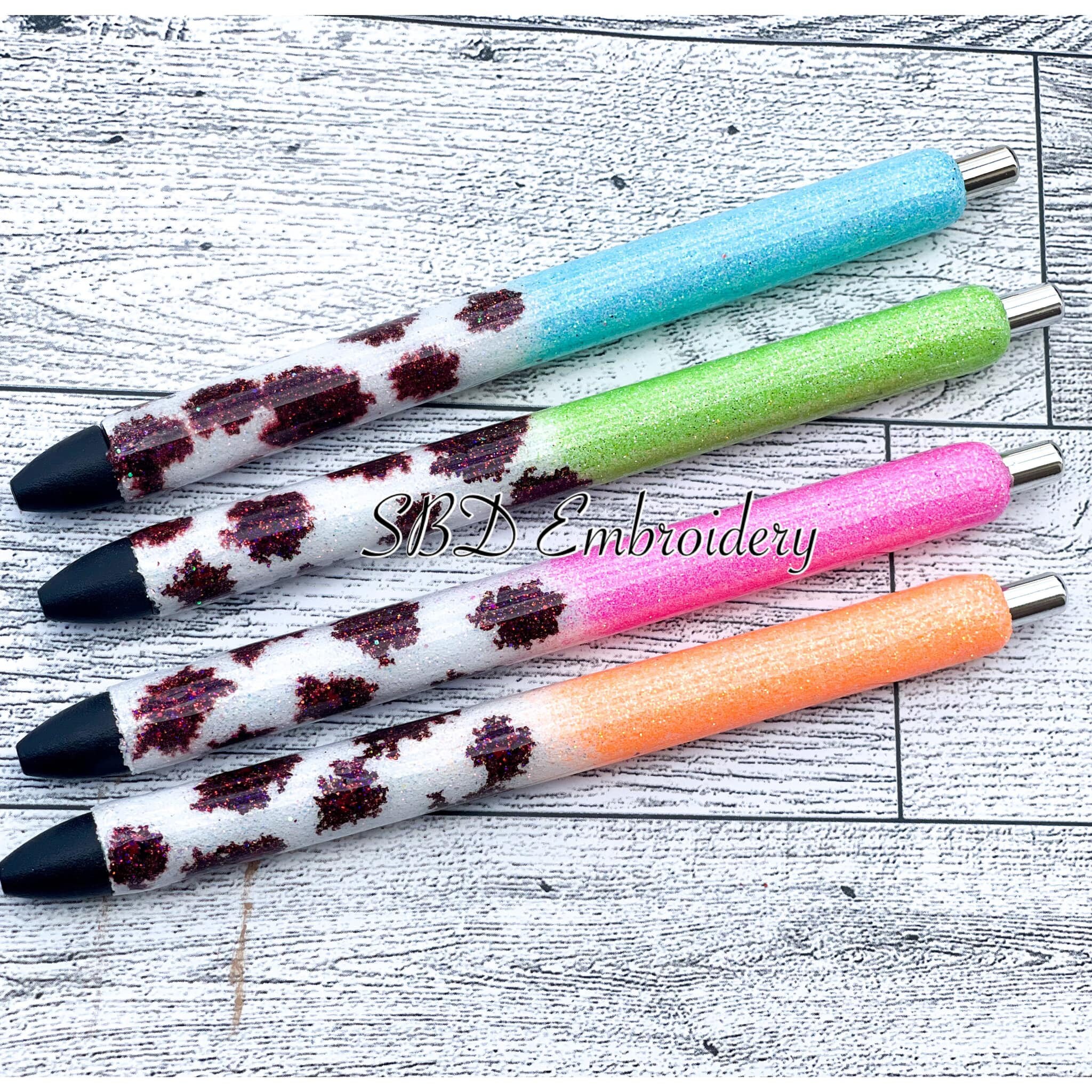 Cow Print Glitter Pen, Personalized Cow Print Pens, Gifts for Her ...