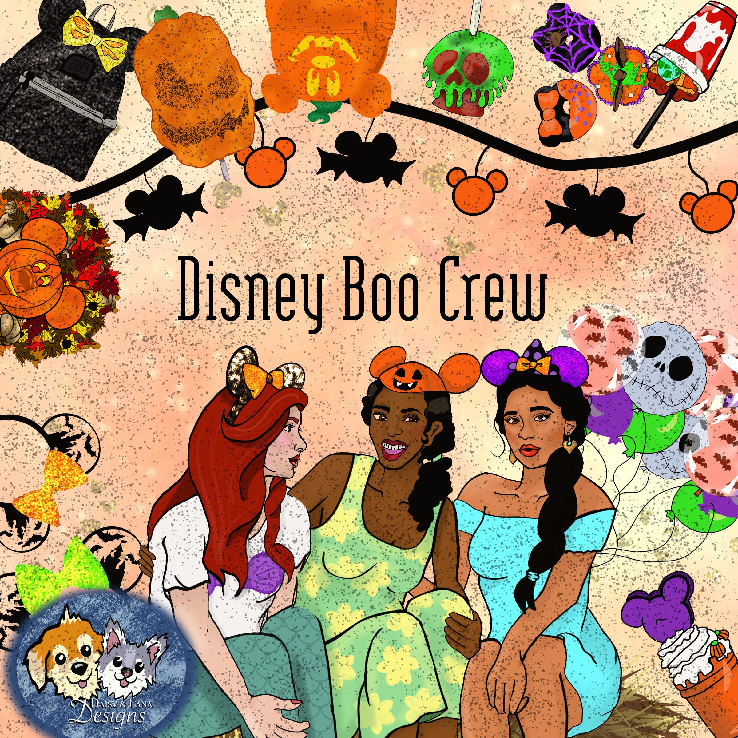 Boo Crew Clip Art Magical World Theme Park Halloween Planner Clipart - Etsy