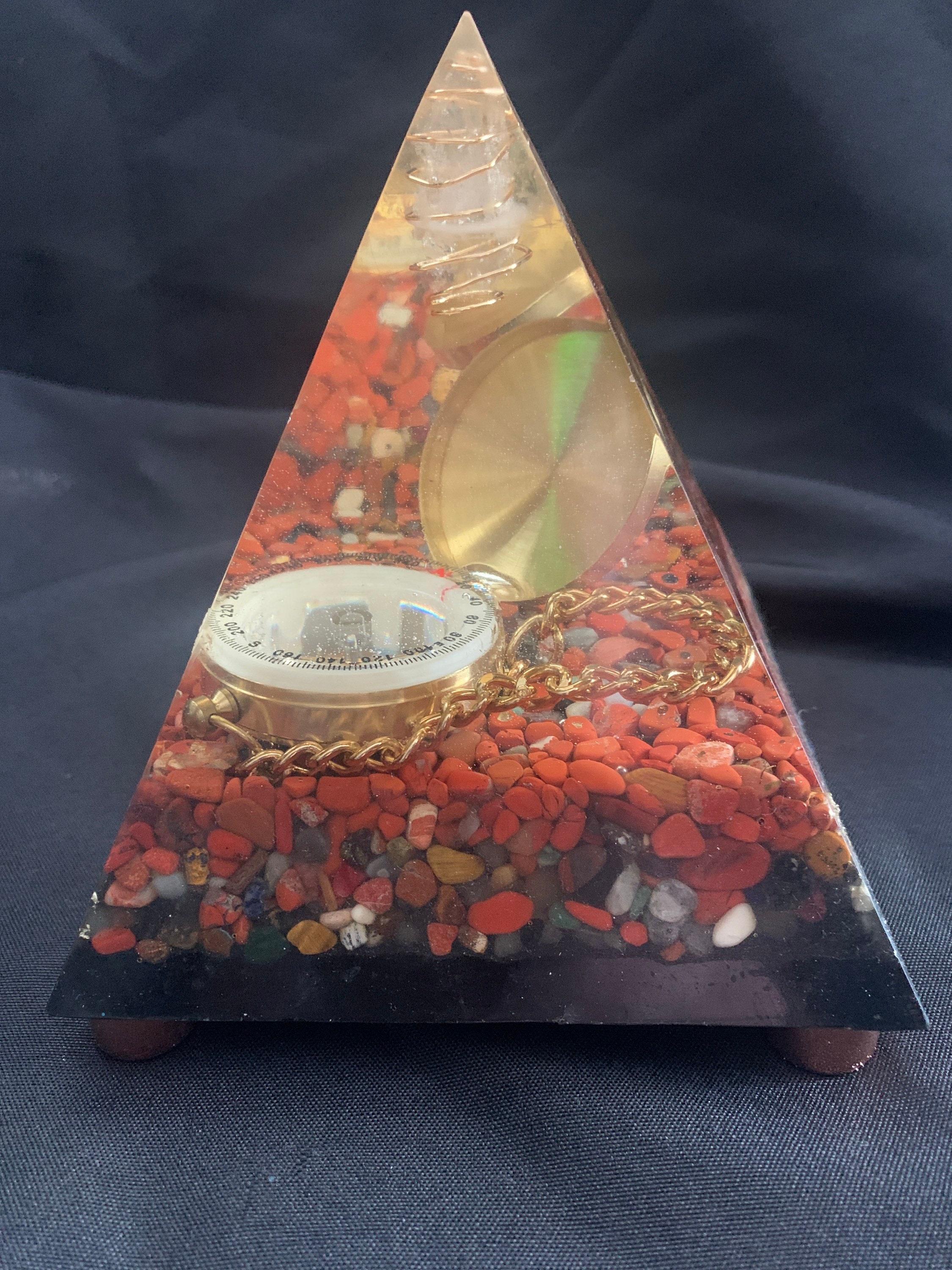 Compass Orgonite Pyramid - Etsy