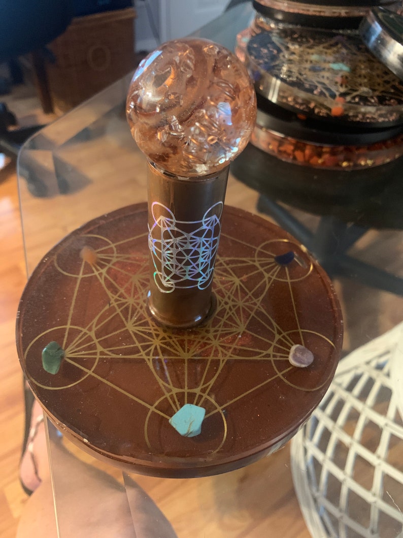 Orgonite Crystal Grid Chembuster Cloudbuster - Etsy
