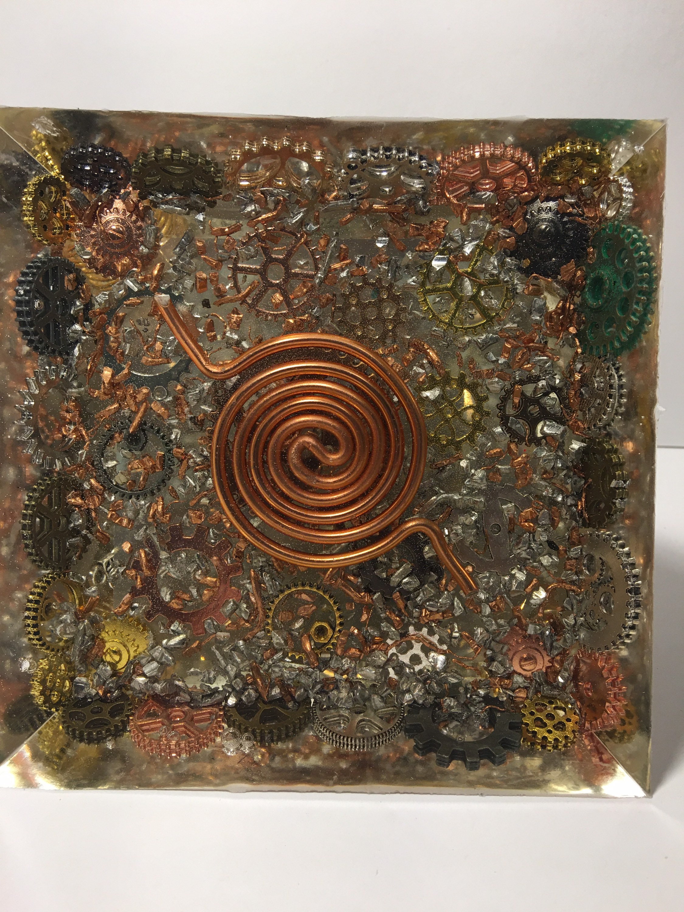 Time is an Illusion Light up Orgonite Pyramid - Etsy