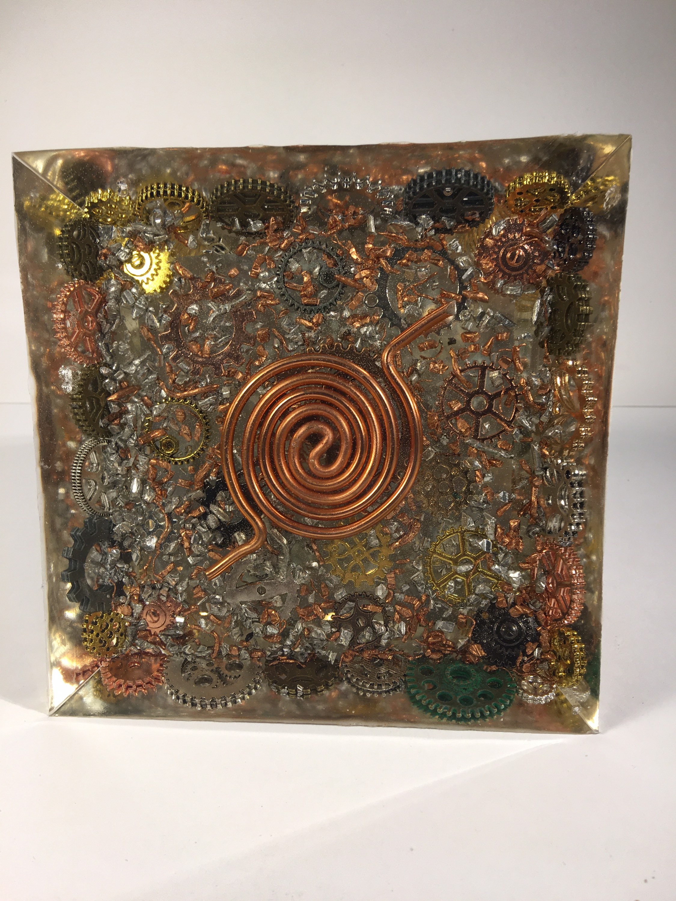 Time is an Illusion Light up Orgonite Pyramid - Etsy