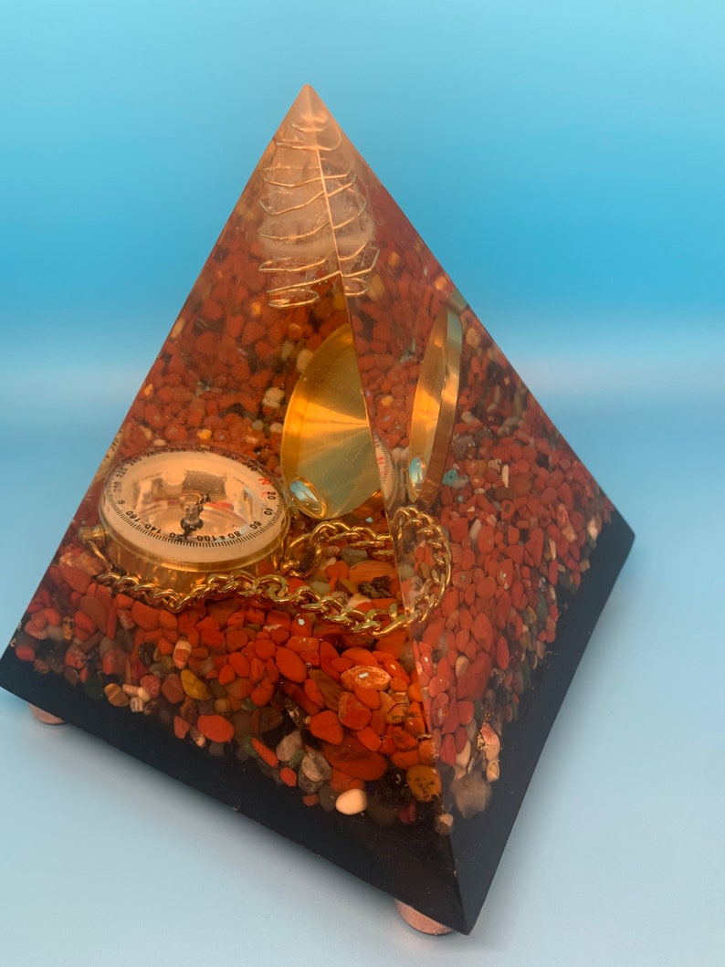 Compass Orgonite Pyramid - Etsy