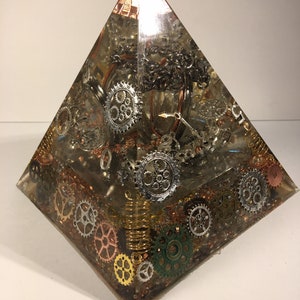 Time is an Illusion Light up Orgonite Pyramid - Etsy