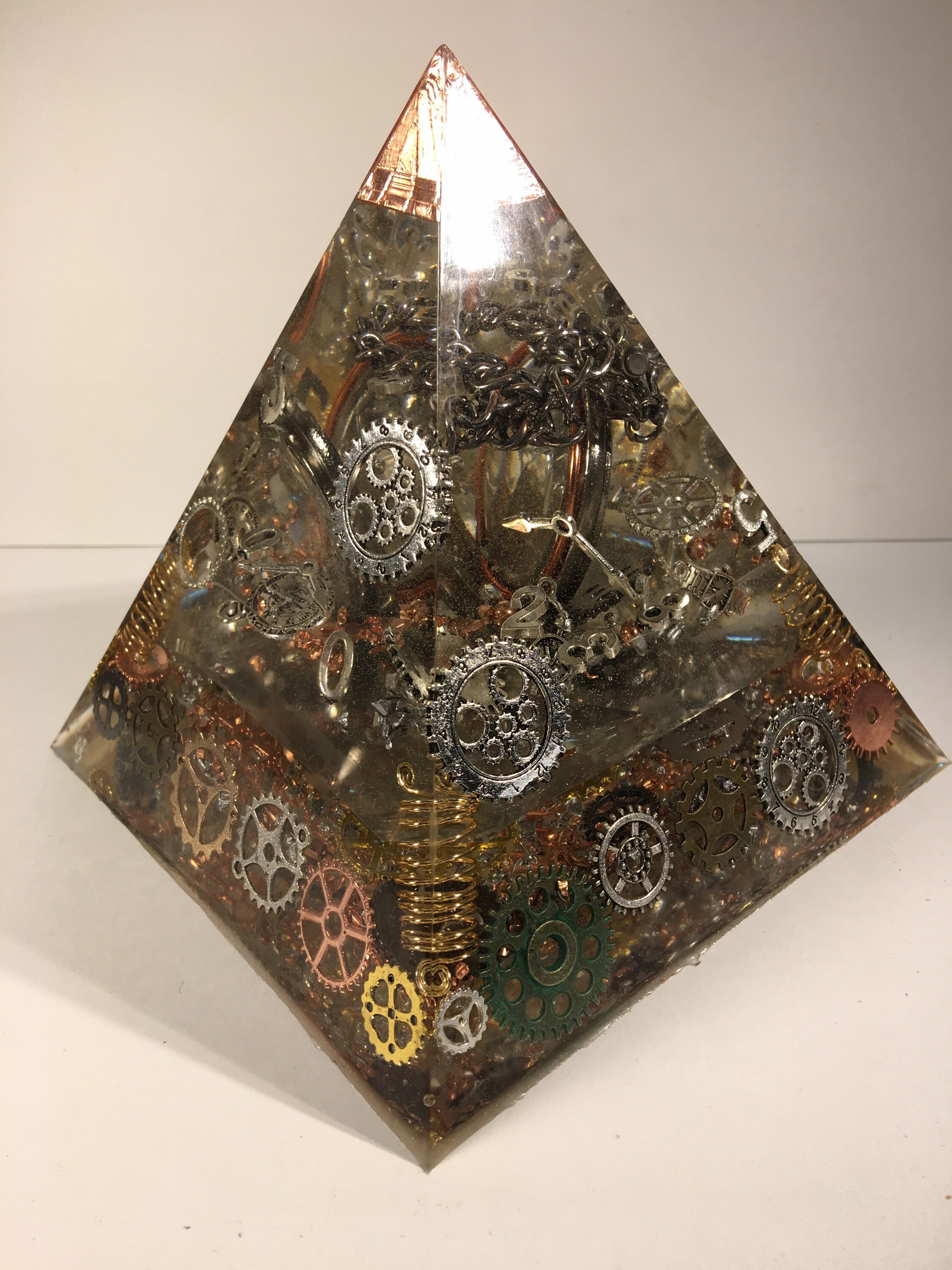 Time is an Illusion Light up Orgonite Pyramid - Etsy