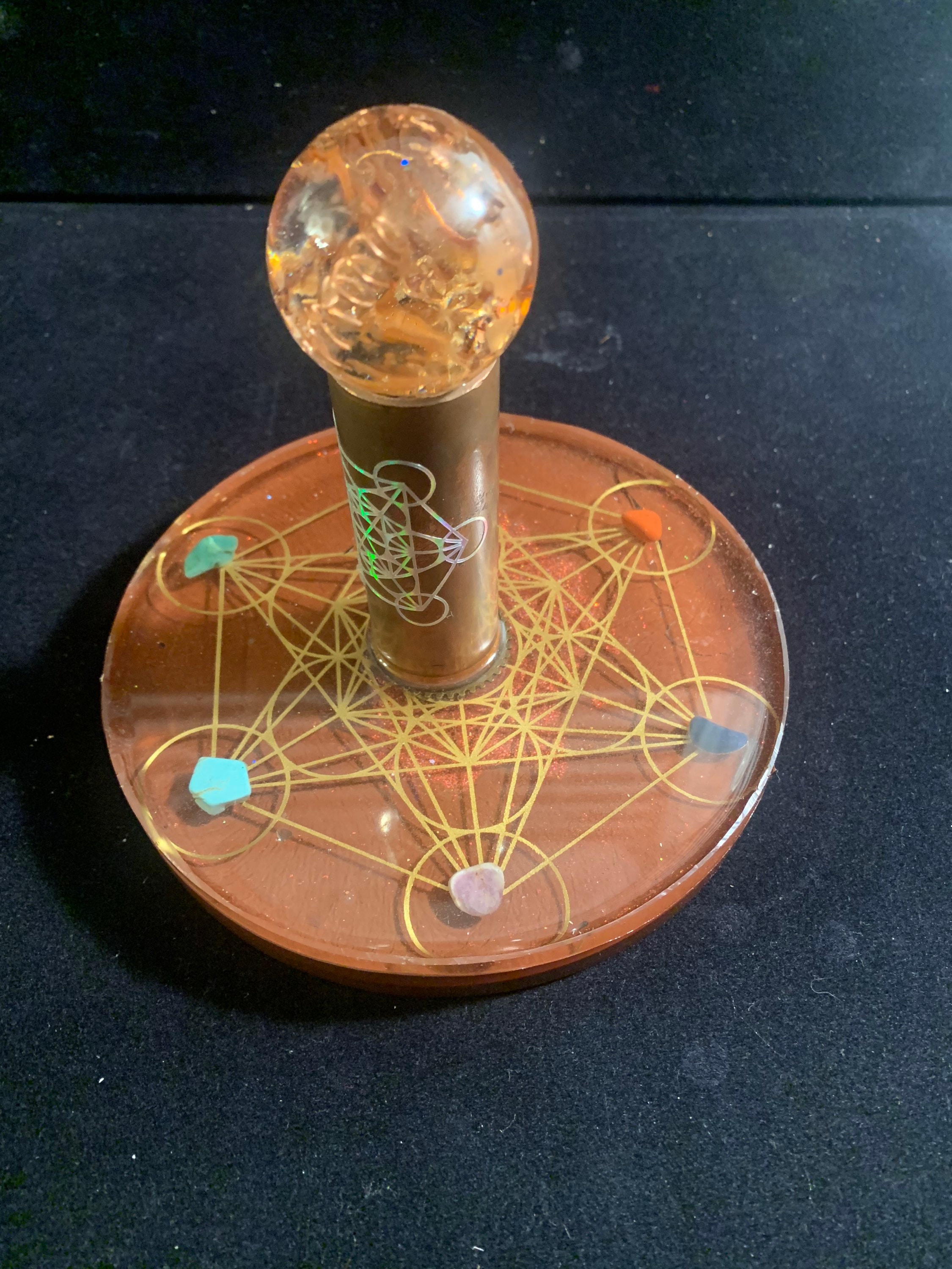 Orgonite Crystal Grid Chembuster Cloudbuster - Etsy