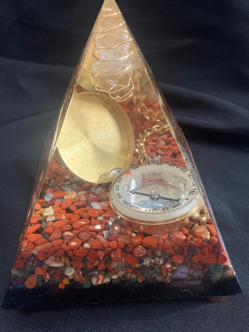Compass Orgonite Pyramid - Etsy